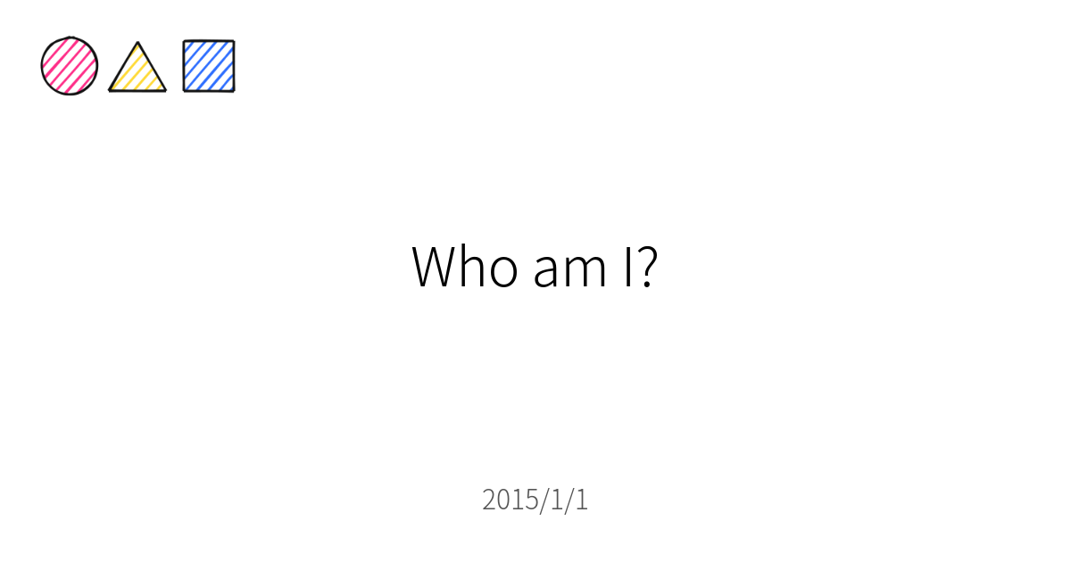 Who am I? - - yudppp techblog